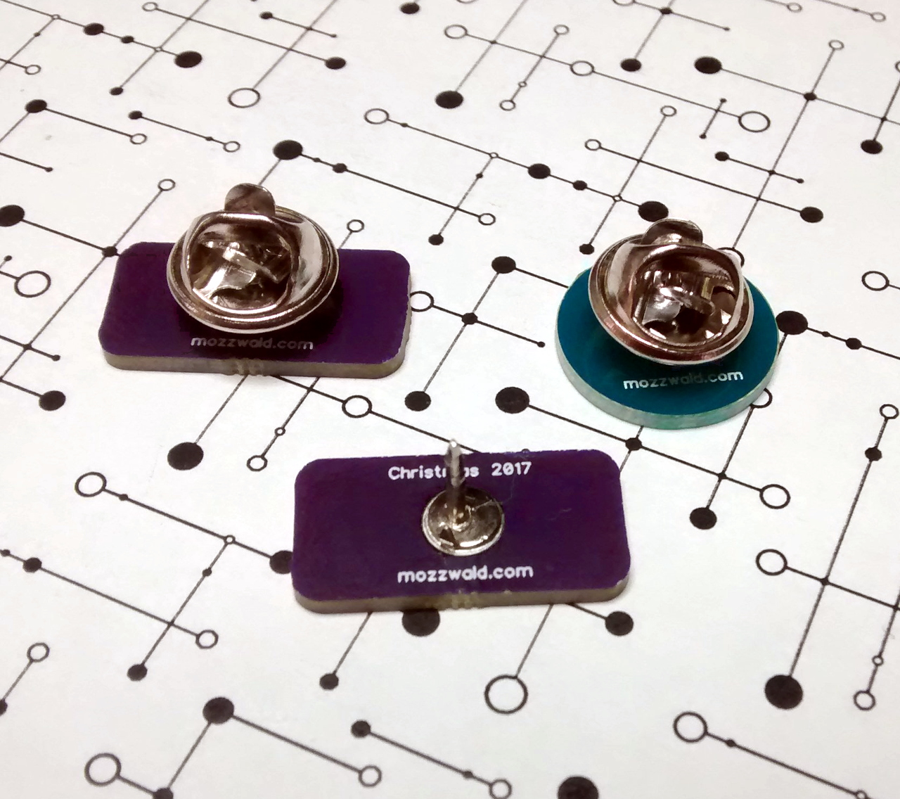 PCB Lapel Pins From Vector Images In Diptrace – mozzwald.com