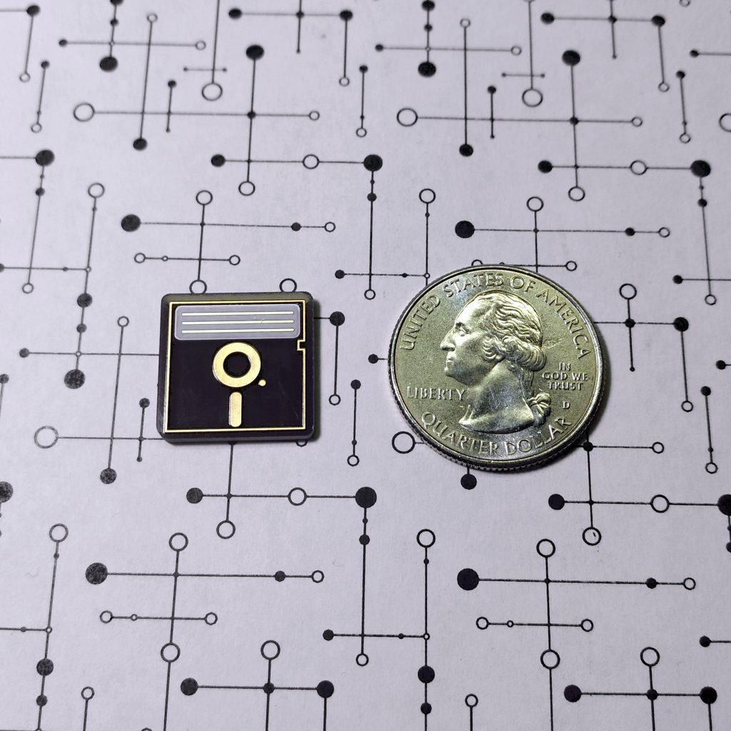 5.25″ Floppy Disk PCB Lapel Pin – mozzwald.com
